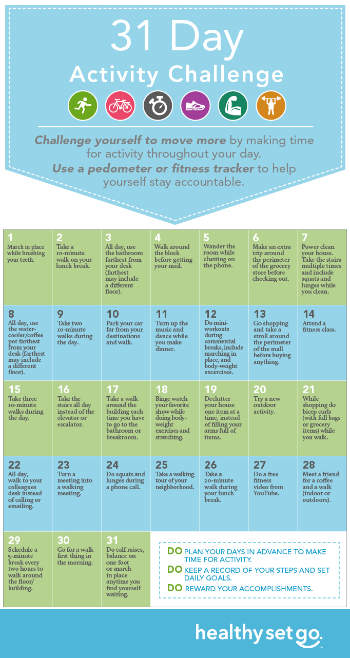 Get moving: 31-day activity challenge | Allina Health